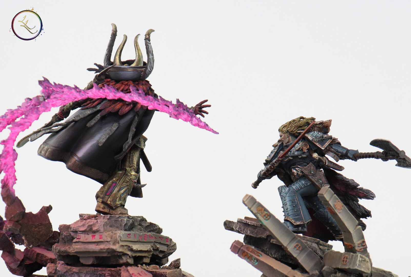 Magnus Vs. Leman Russ Diorama Commission. - Lil Legend Studio